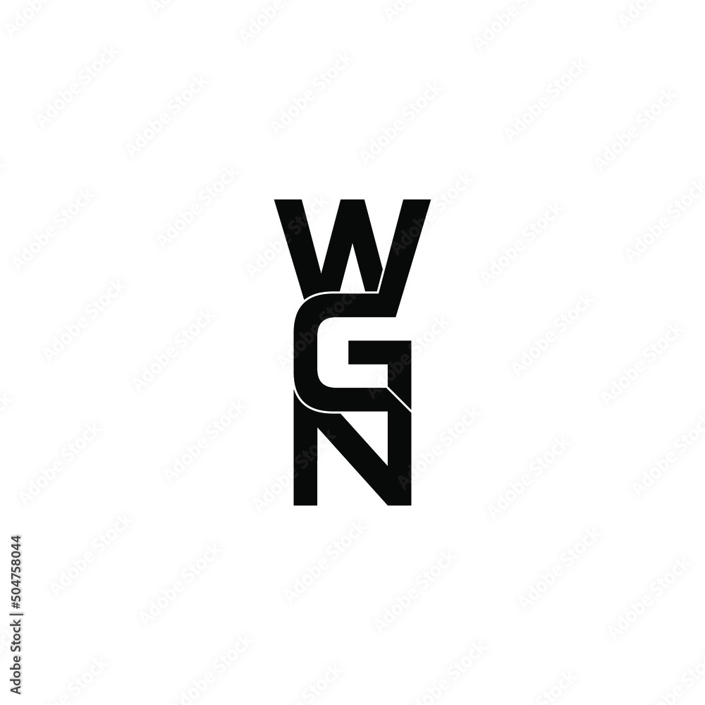 wgn letter original monogram logo design Stock Vector | Adobe Stock