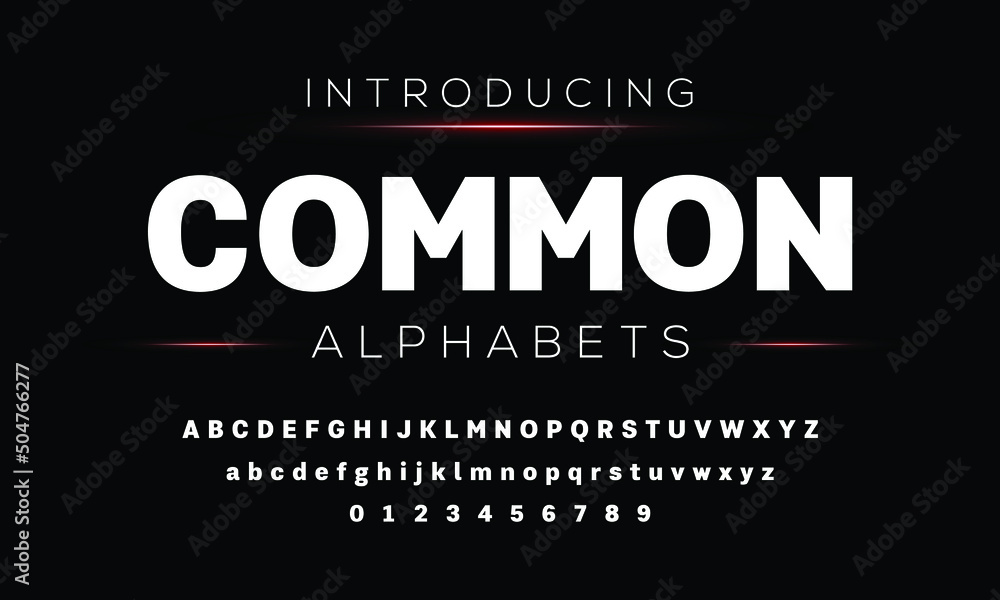 COMMON font. Elegant alphabet letters font and number. Classic Copper ...