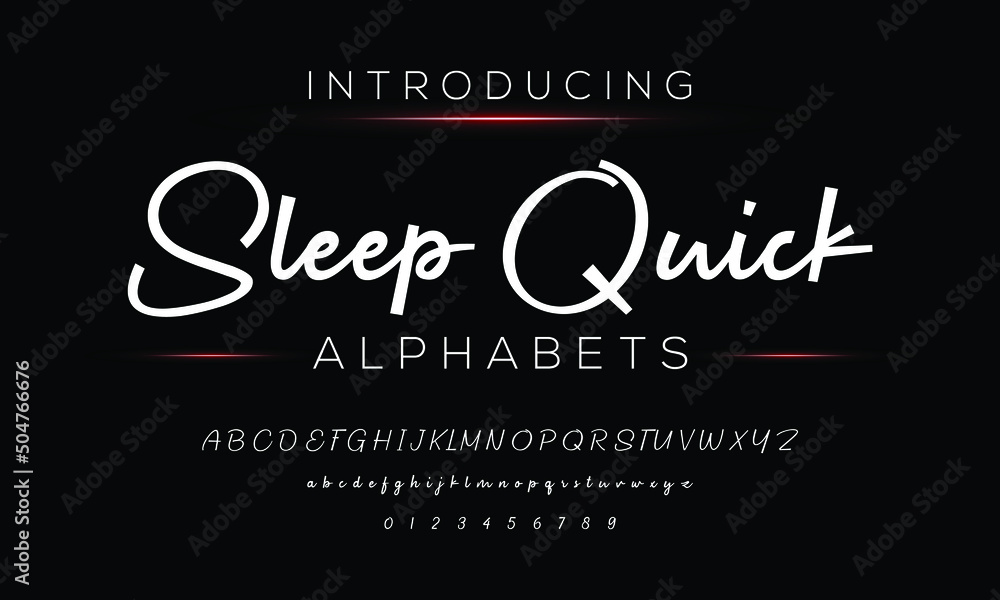 Hand drawn calligraphic font. Luxury cursive display alphabet. Modern ...