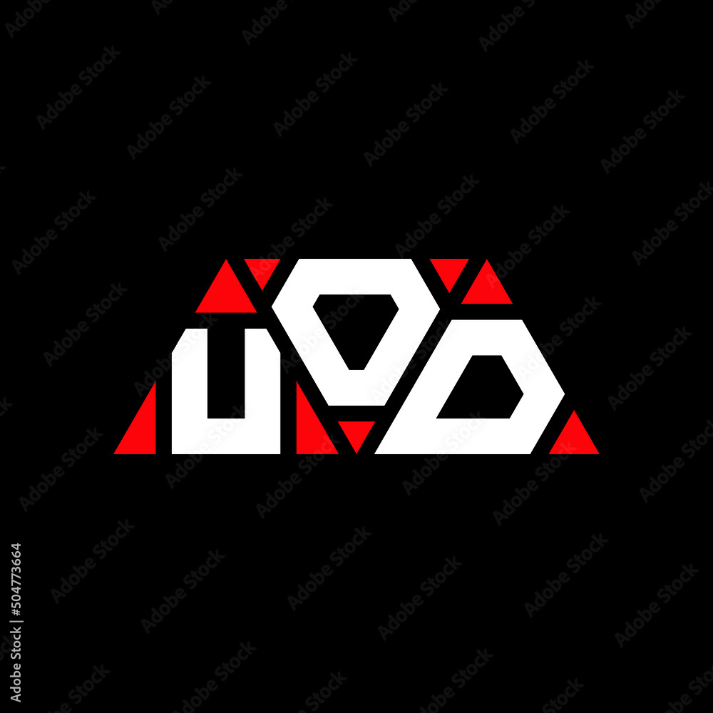 UOD triangle letter logo design with triangle shape. UOD triangle logo ...
