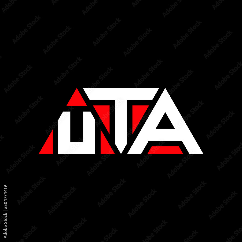 UTA triangle letter logo design with triangle shape. UTA triangle logo ...