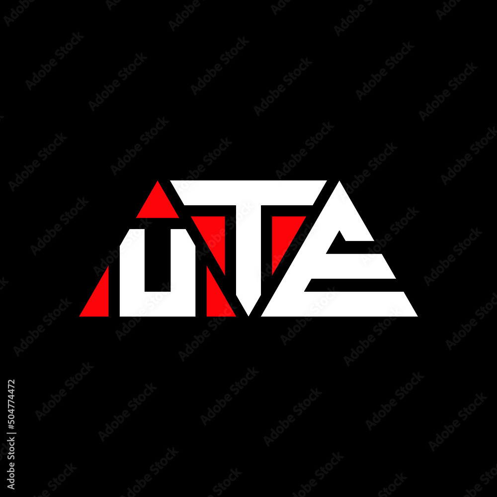 UTE triangle letter logo design with triangle shape. UTE triangle logo ...