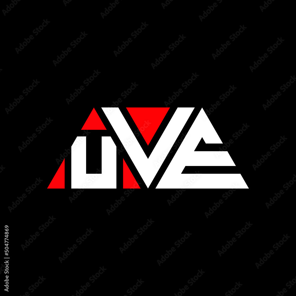 UVE triangle letter logo design with triangle shape. UVE triangle logo ...
