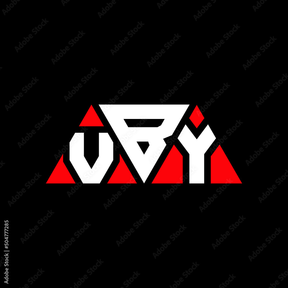 VBY triangle letter logo design with triangle shape. VBY triangle logo ...