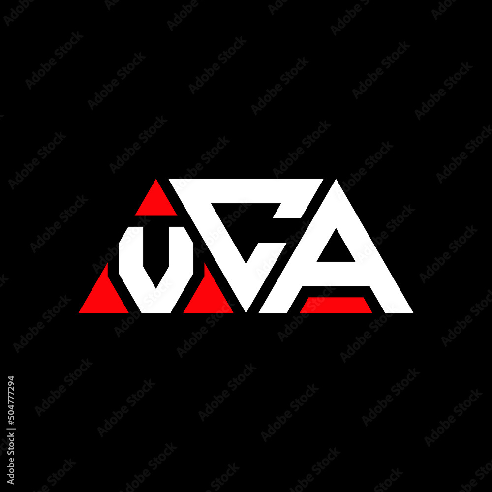 VCA triangle letter logo design with triangle shape. VCA triangle logo ...