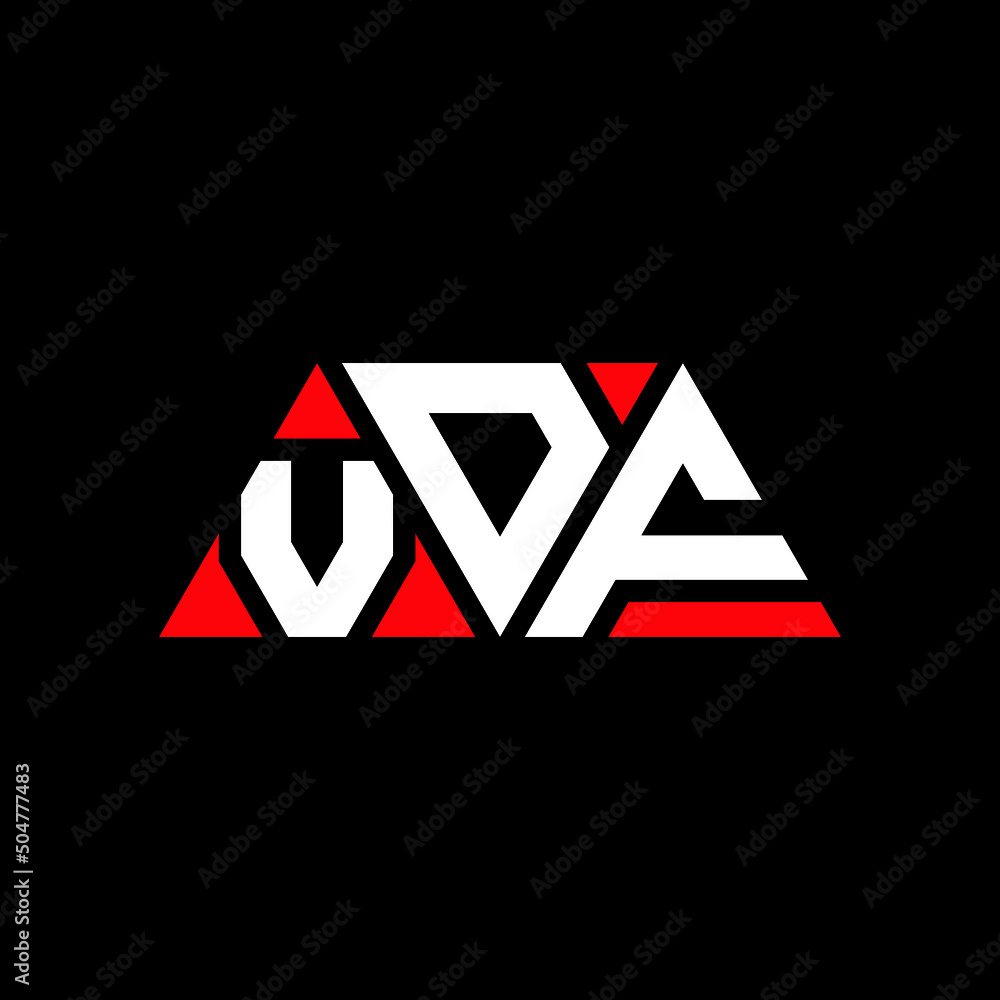 VDF triangle letter logo design with triangle shape. VDF triangle logo ...