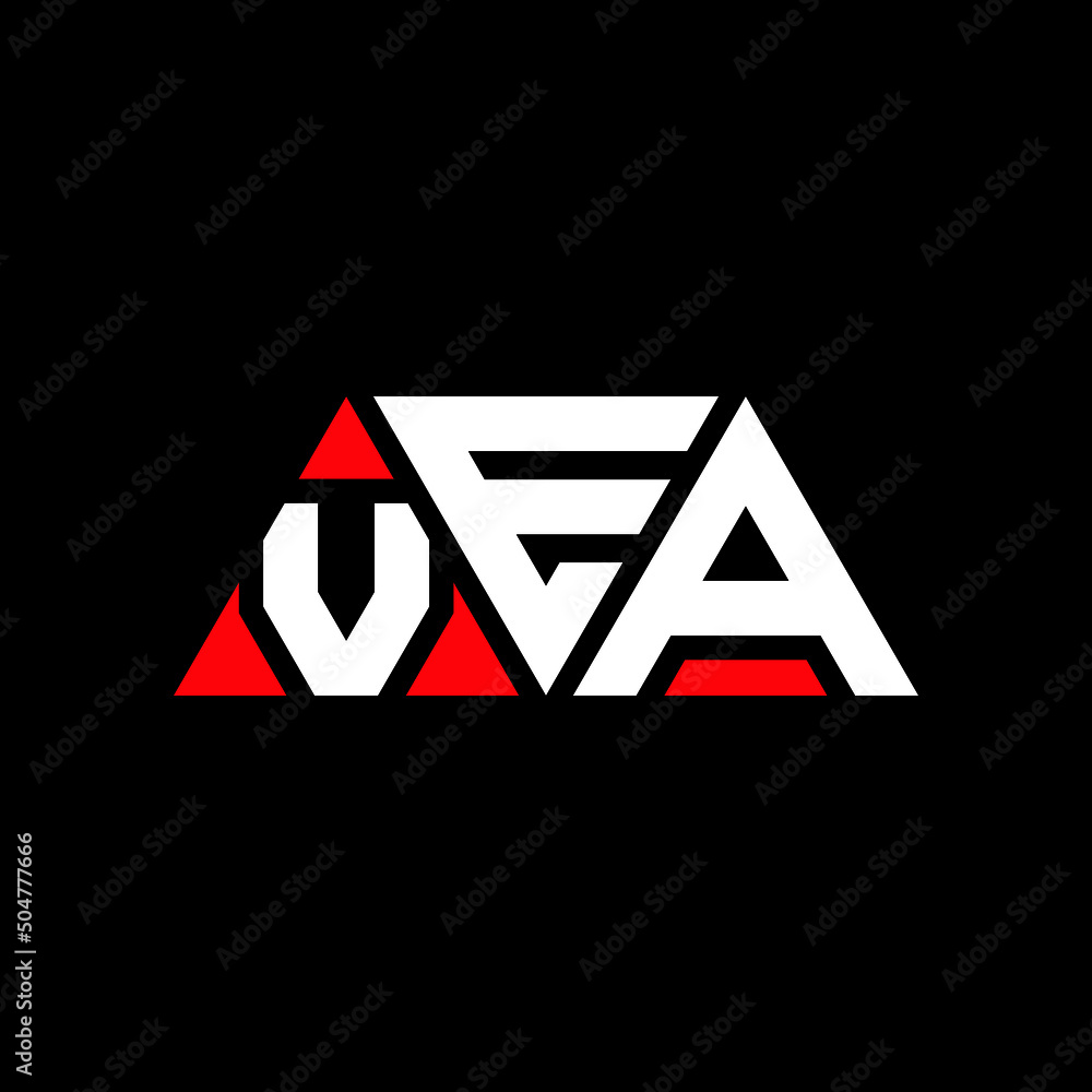 VEA triangle letter logo design with triangle shape. VEA triangle logo ...