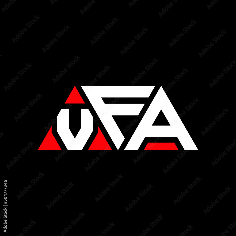 VFA triangle letter logo design with triangle shape. VFA triangle logo ...