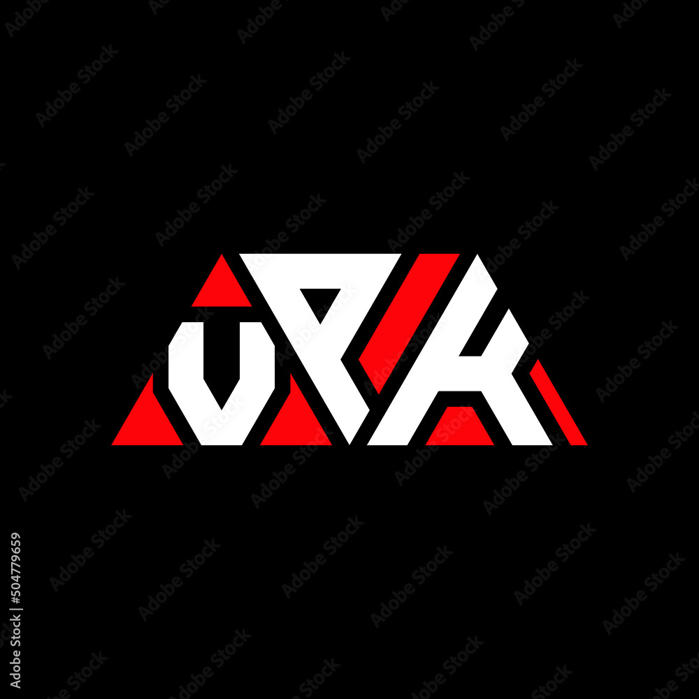 VPK triangle letter logo design with triangle shape. VPK triangle logo ...