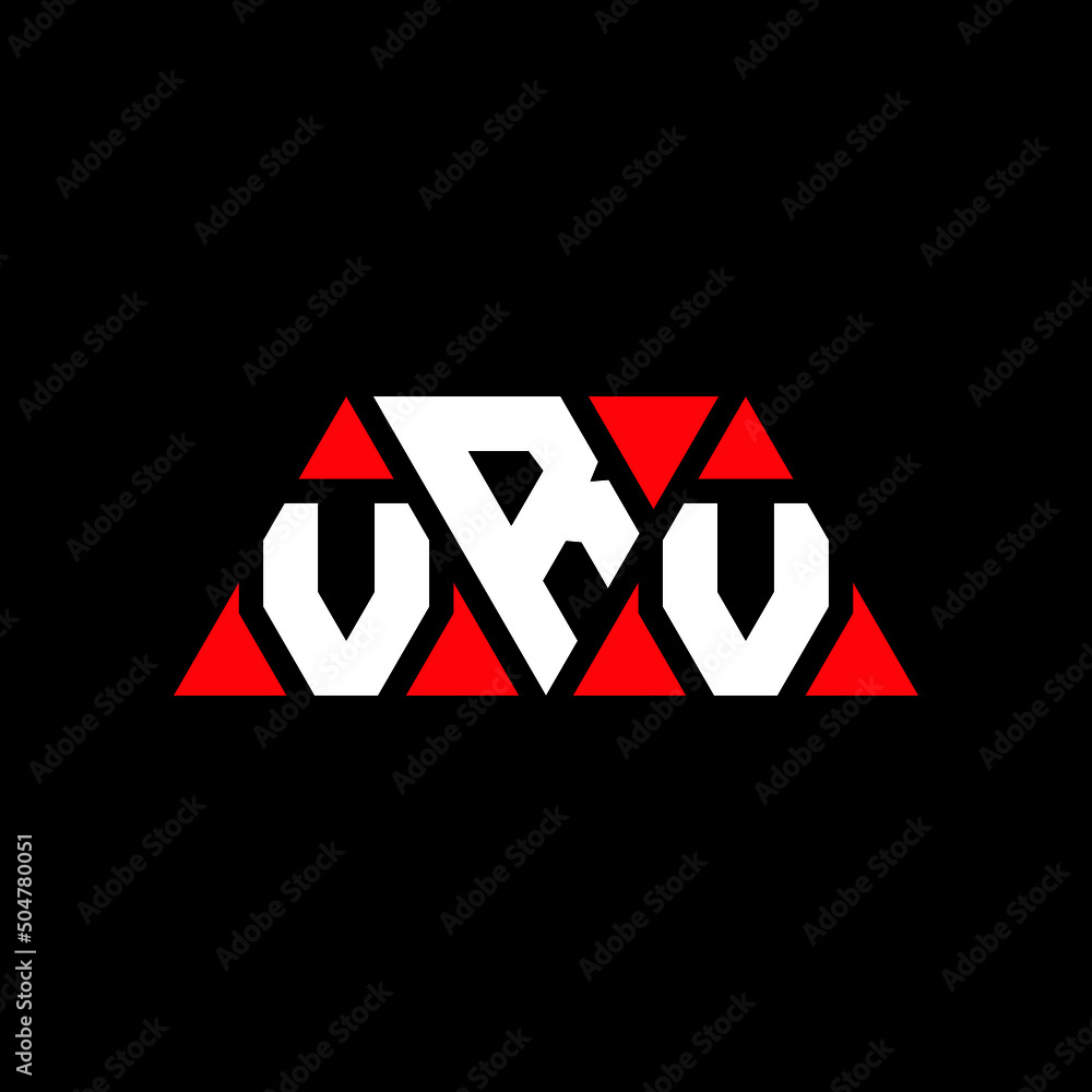 VRV triangle letter logo design with triangle shape. VRV triangle logo ...