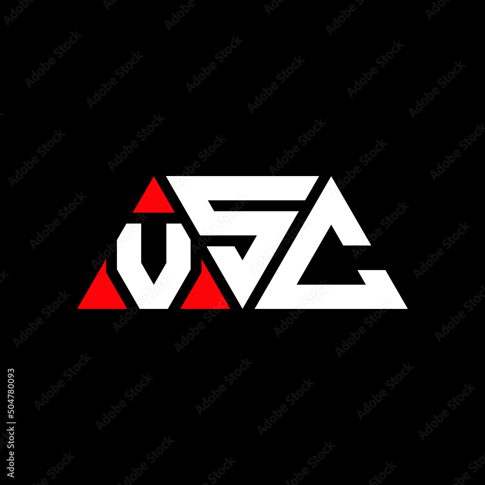 VSC triangle letter logo design with triangle shape. VSC triangle logo ...