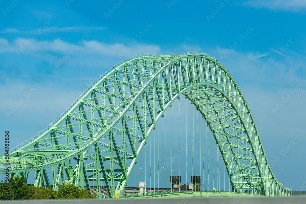 Silver Jubilee Bridge - Through arch bridge in Runcorn Stock Photo ...