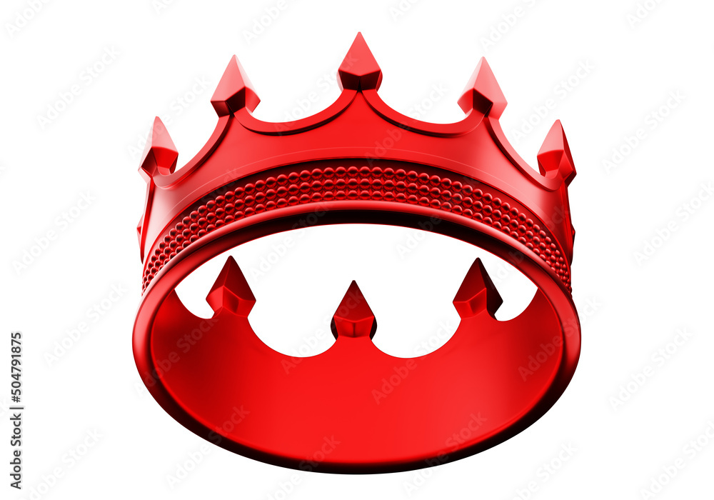 Red crown king. Symbol of royal power of monarchy. King's crown on ...