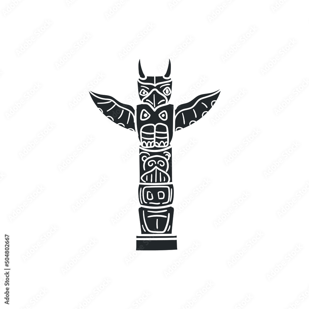 Totem Icon Silhouette Illustration. CHANGE Vector Graphic Pictogram ...