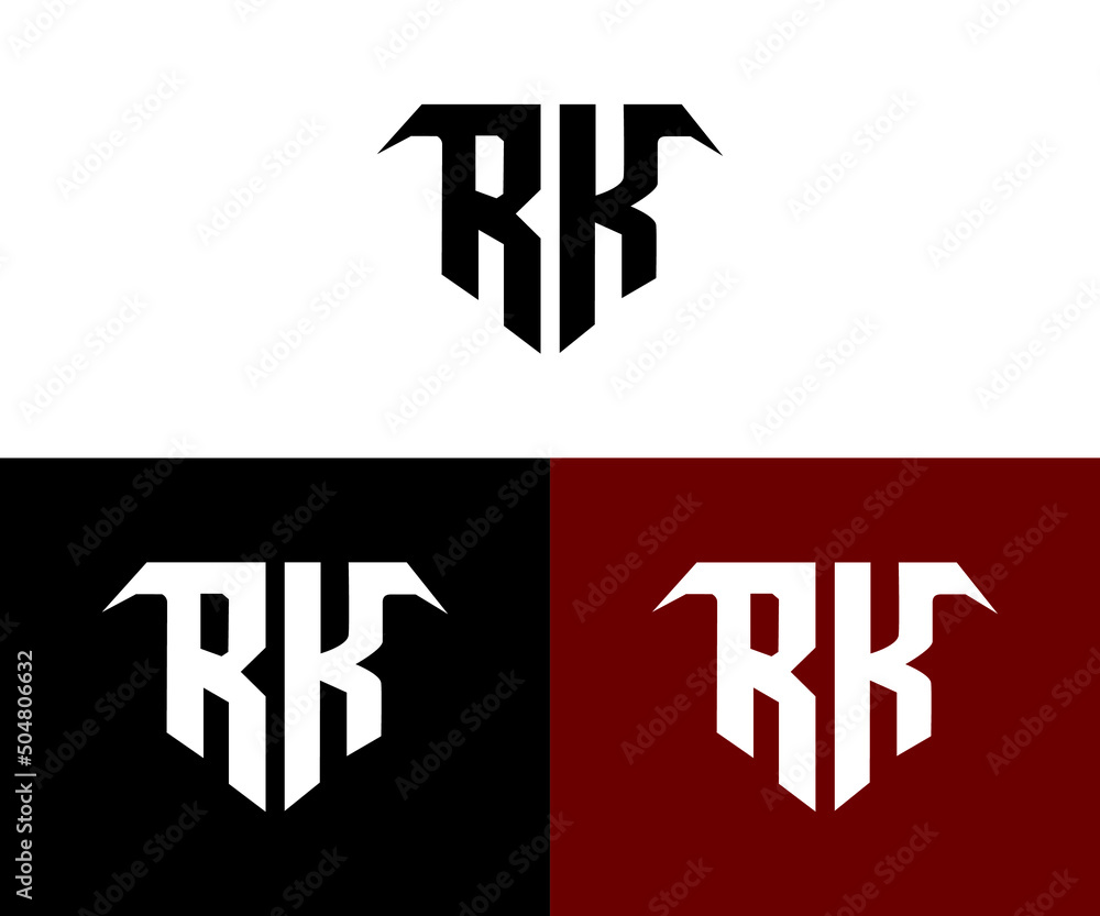 rk logo design Stock Vector | Adobe Stock