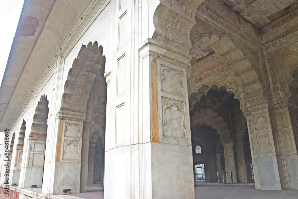 mughal era building inside , unesco world heritage site, red fort ...