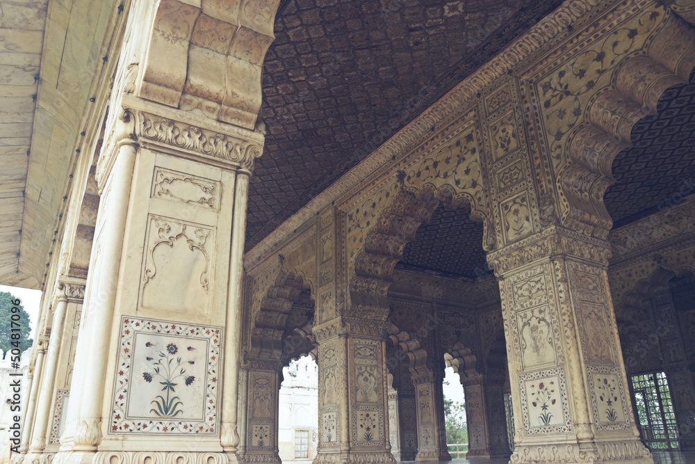 mughal era building inside , unesco world heritage site, red fort ...