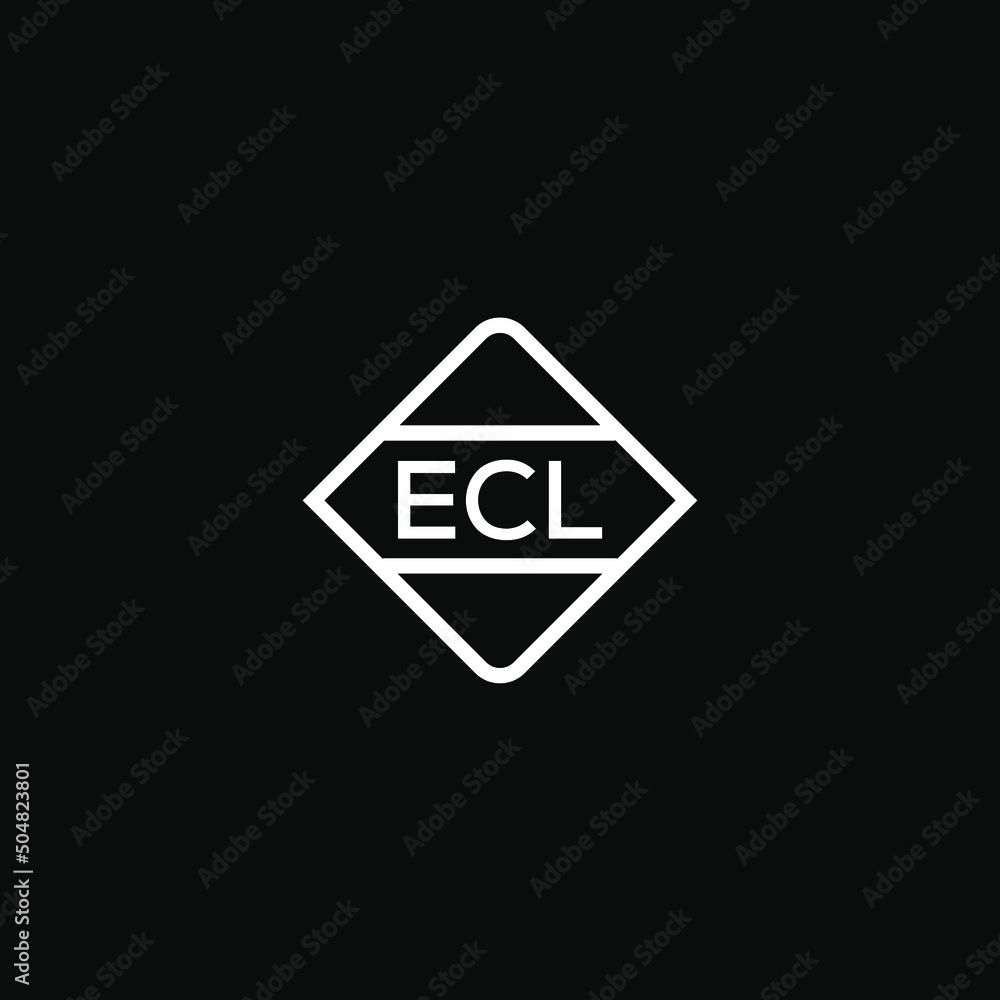 ECL letter design for logo and icon.ECL monogram logo.vector ...