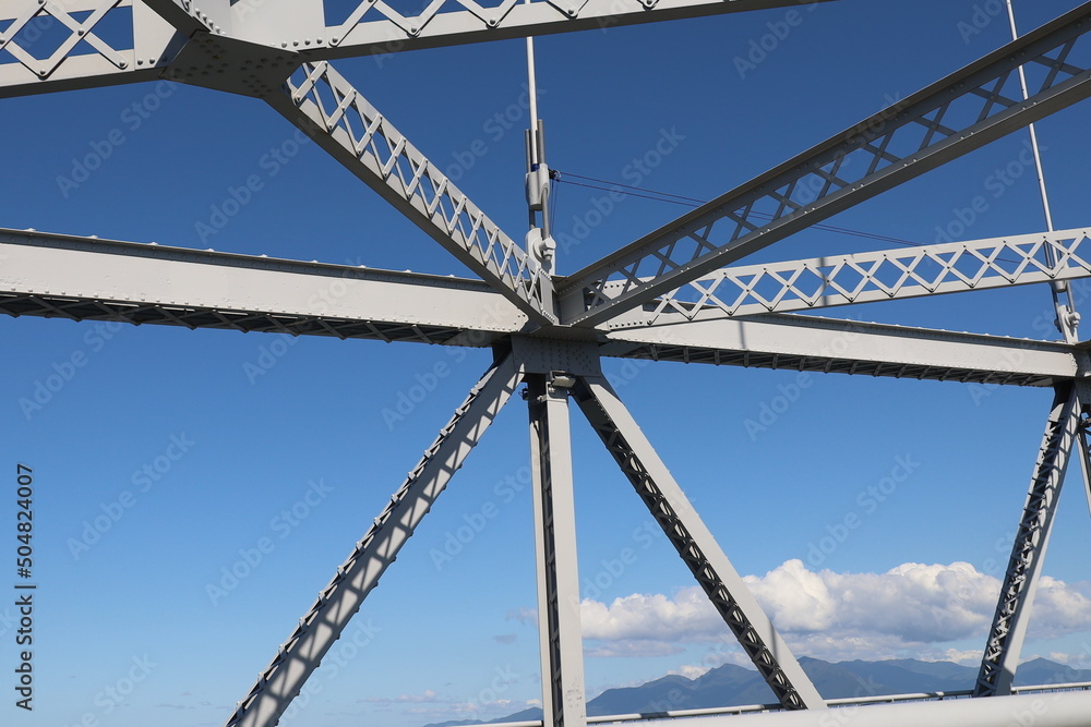 Engineering architectural metal structure of Connection of frame bases ...
