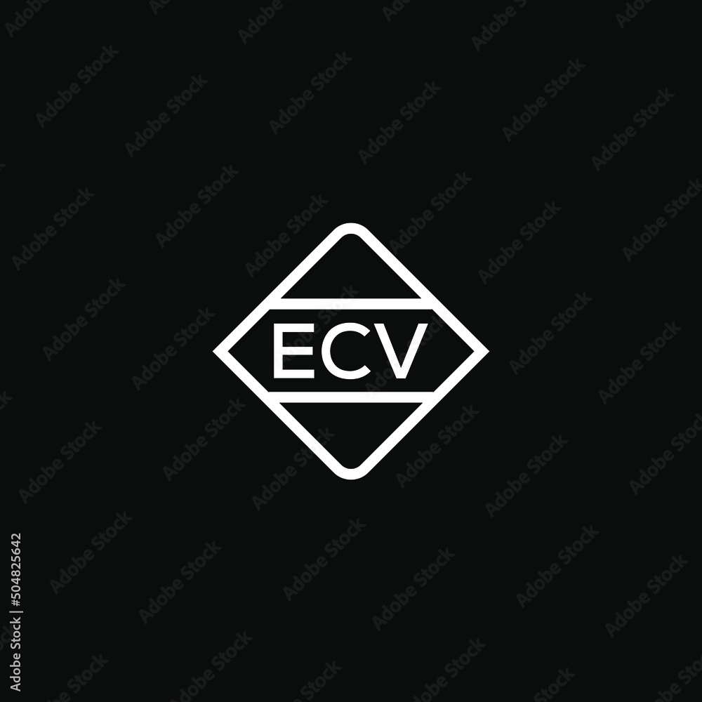 ECV letter design for logo and icon.ECV monogram logo.vector ...