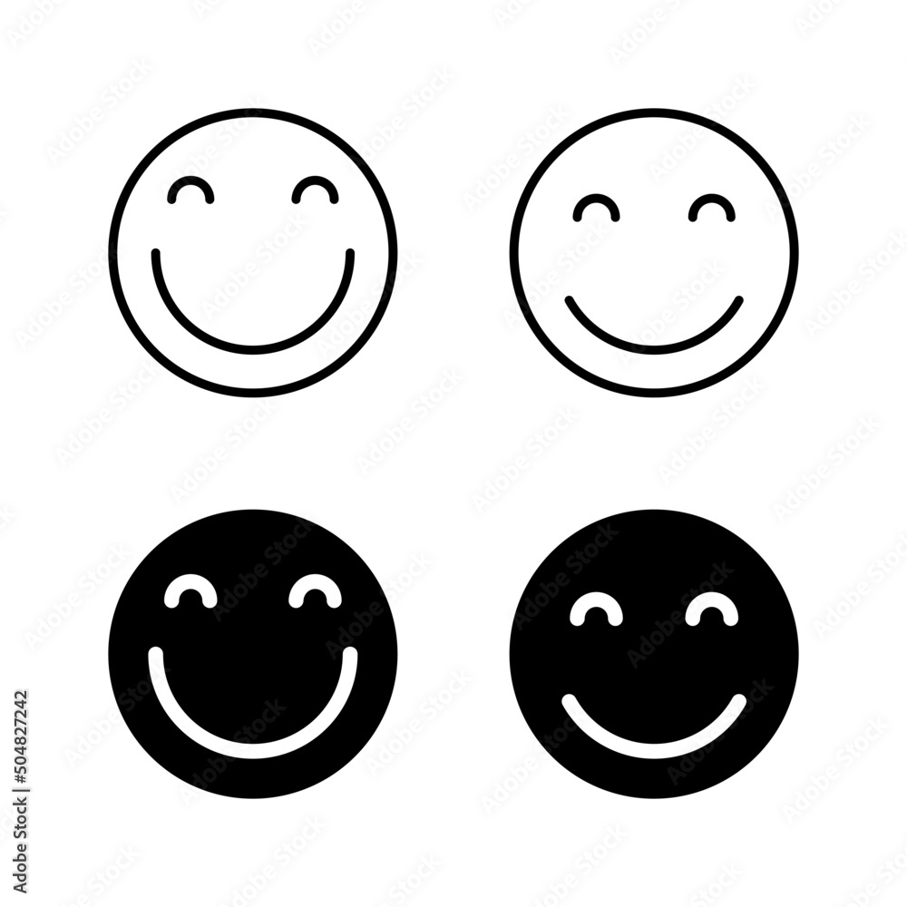 Smile icons vector. smile emoticon icon. feedback sign and symbol Stock ...