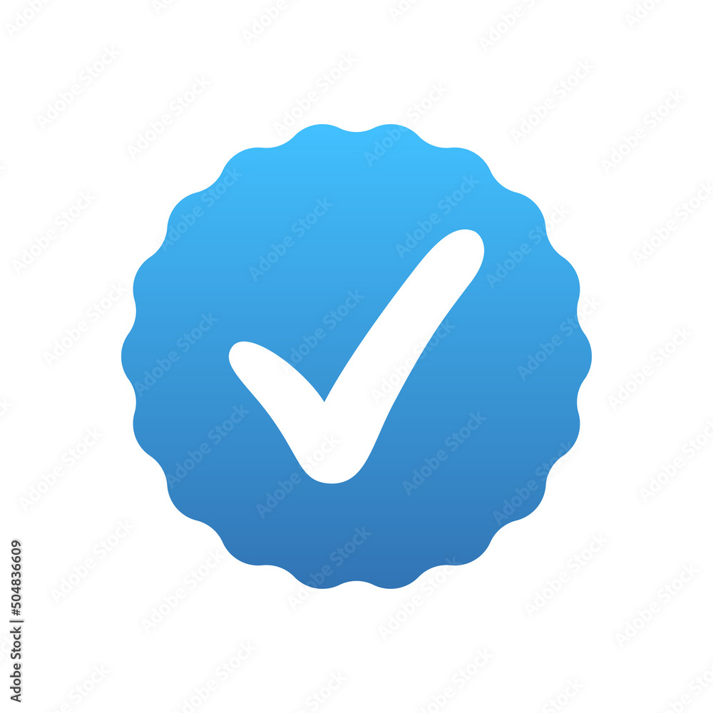 Vector Blue Check Mark Badge Stock Vector | Adobe Stock