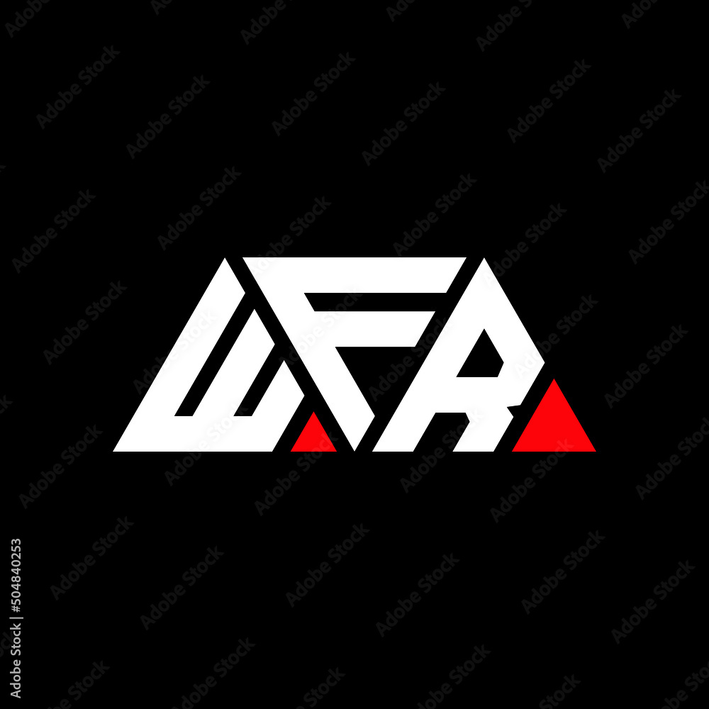 WFR triangle letter logo design with triangle shape. WFR triangle logo ...