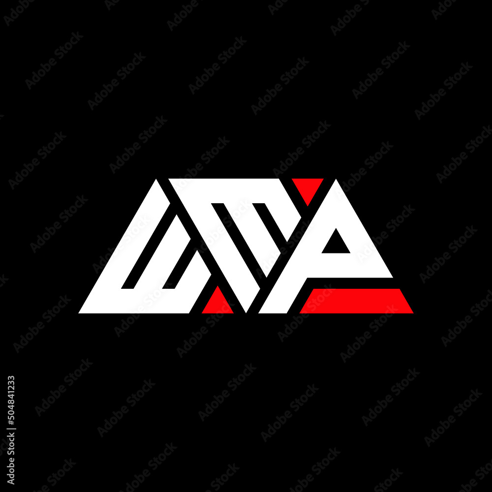 Vetor de WMP triangle letter logo design with triangle shape. WMP ...