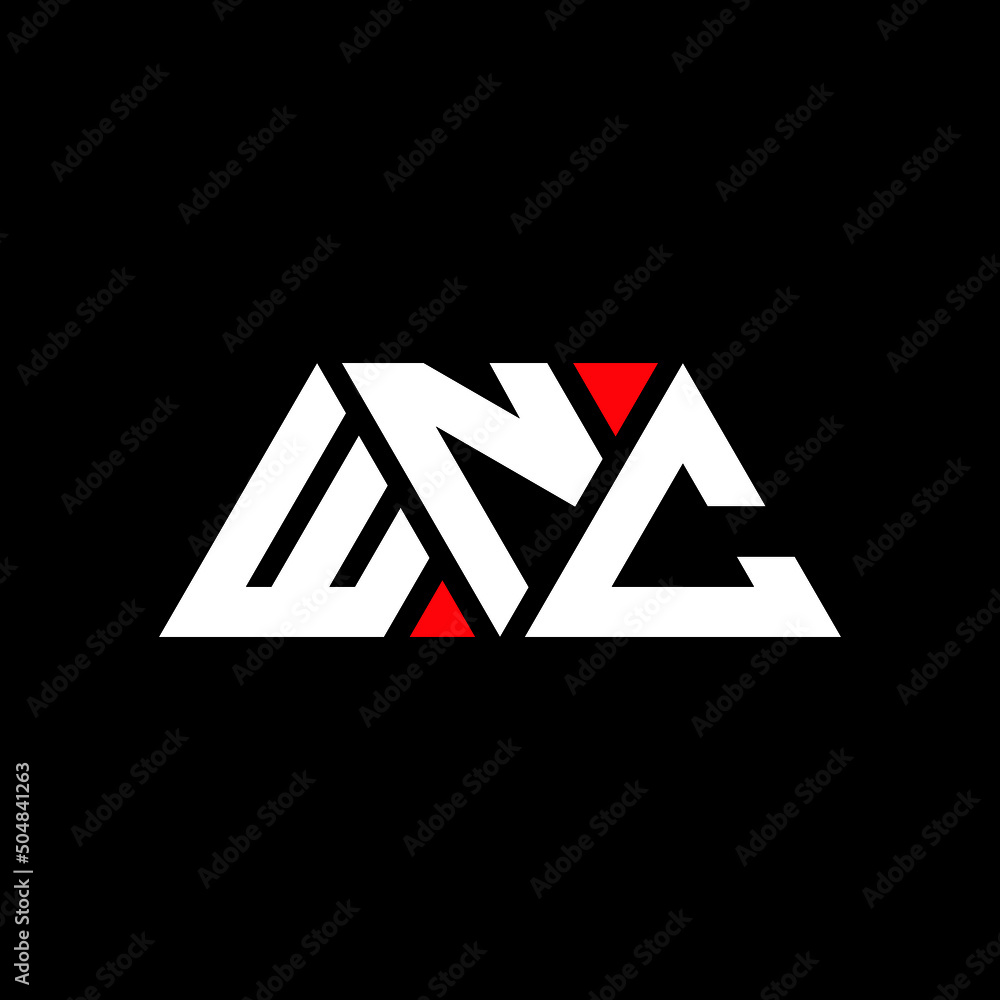 WNC triangle letter logo design with triangle shape. WNC triangle logo ...