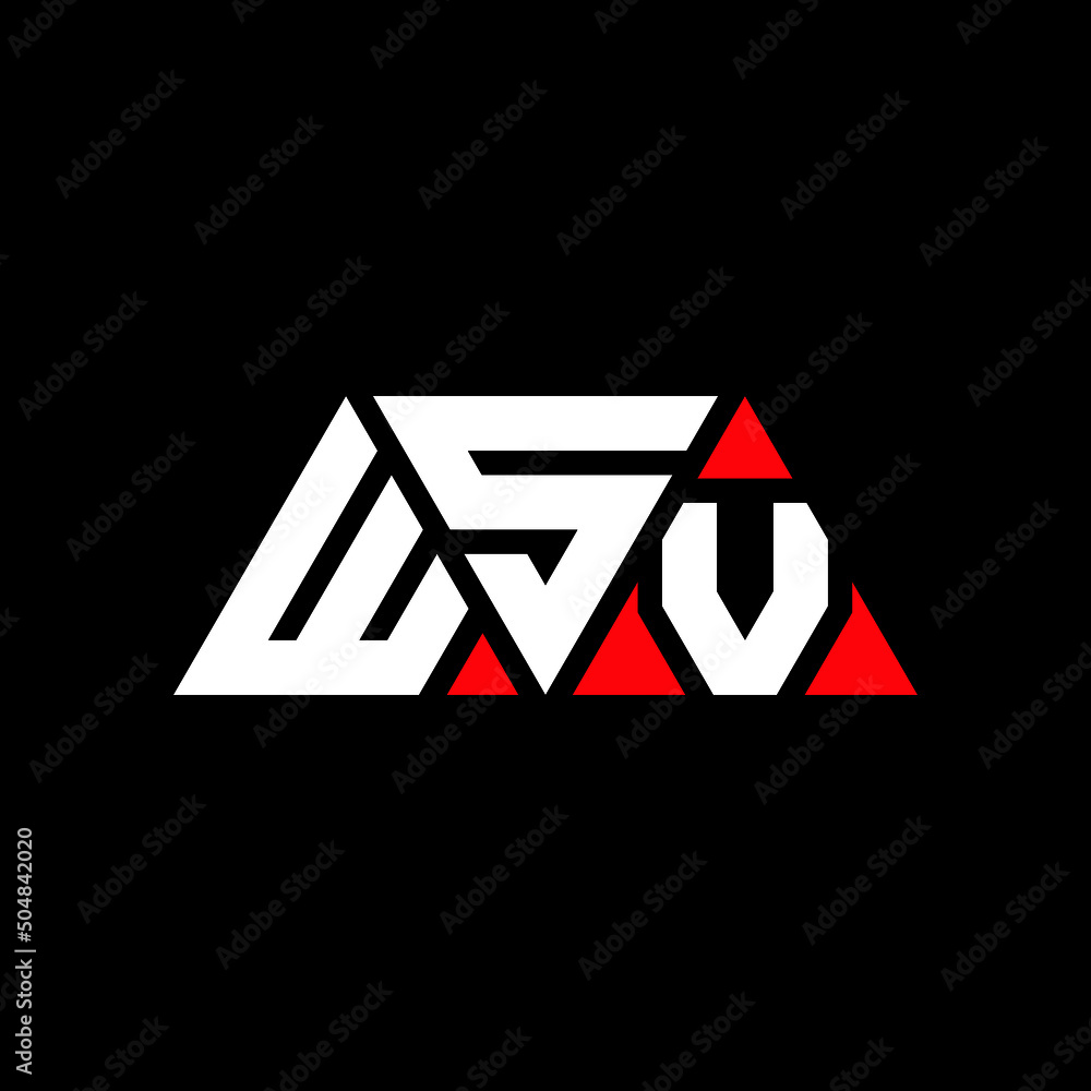 WSV triangle letter logo design with triangle shape. WSV triangle logo ...