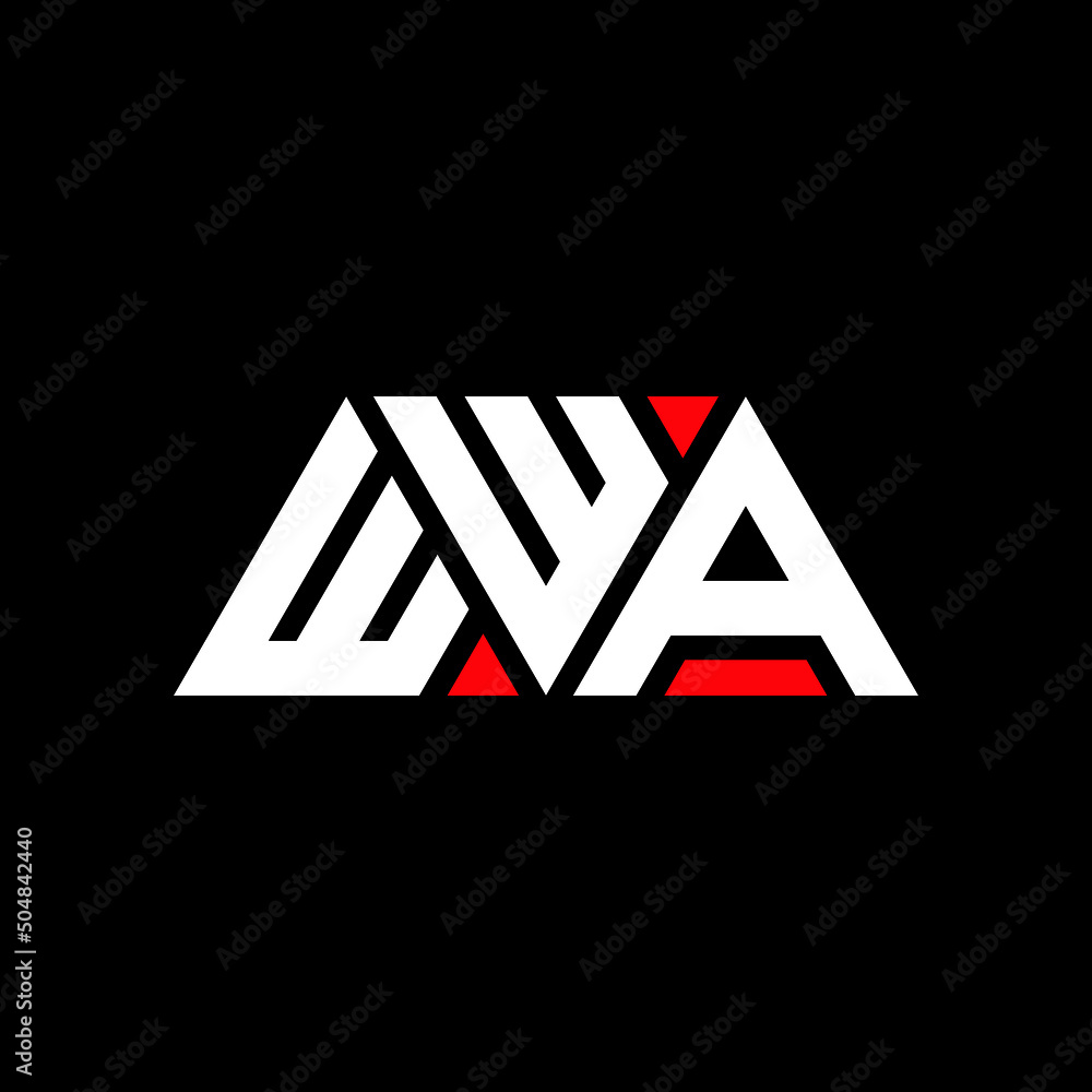 WWA triangle letter logo design with triangle shape. WWA triangle logo ...