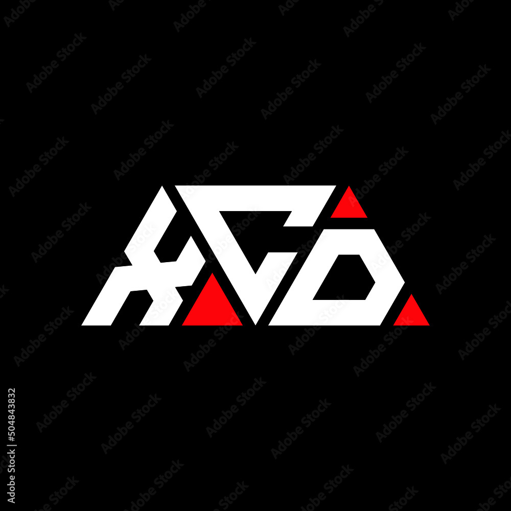 XCD triangle letter logo design with triangle shape. XCD triangle logo ...