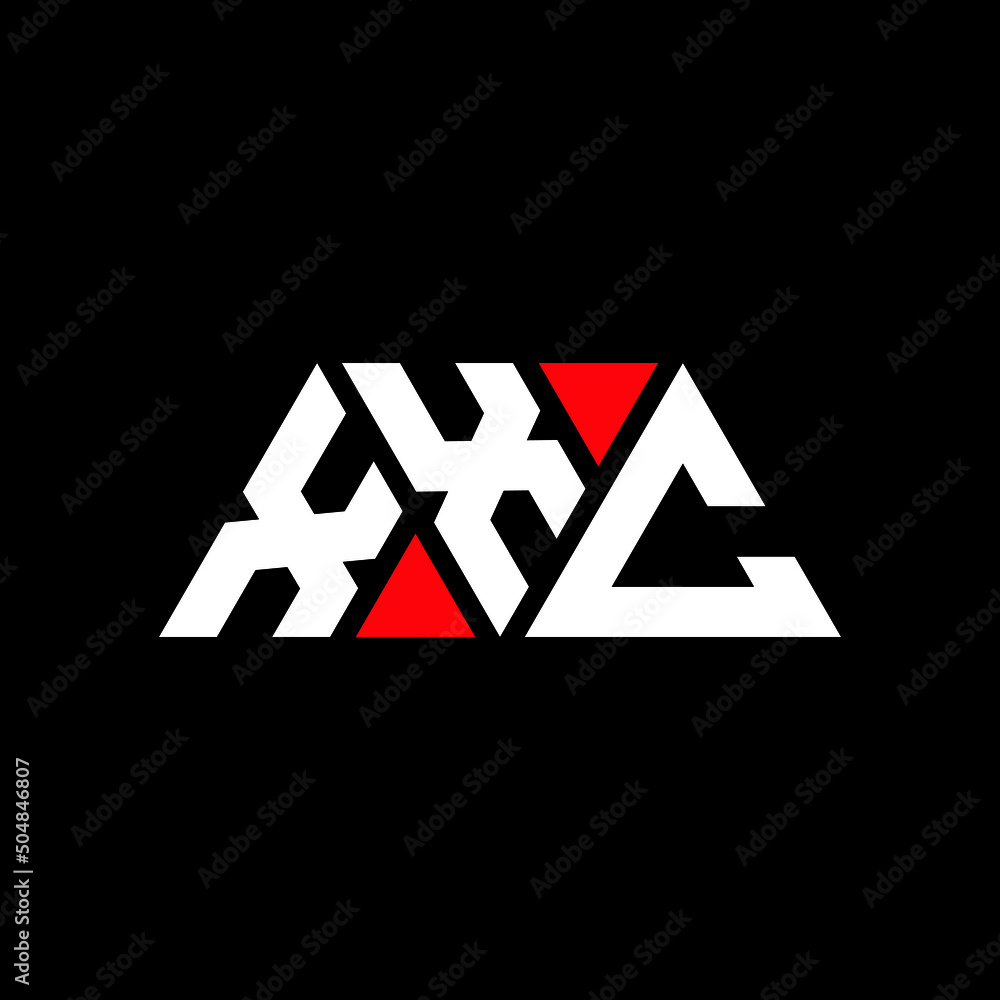 XXC triangle letter logo design with triangle shape. XXC triangle logo ...