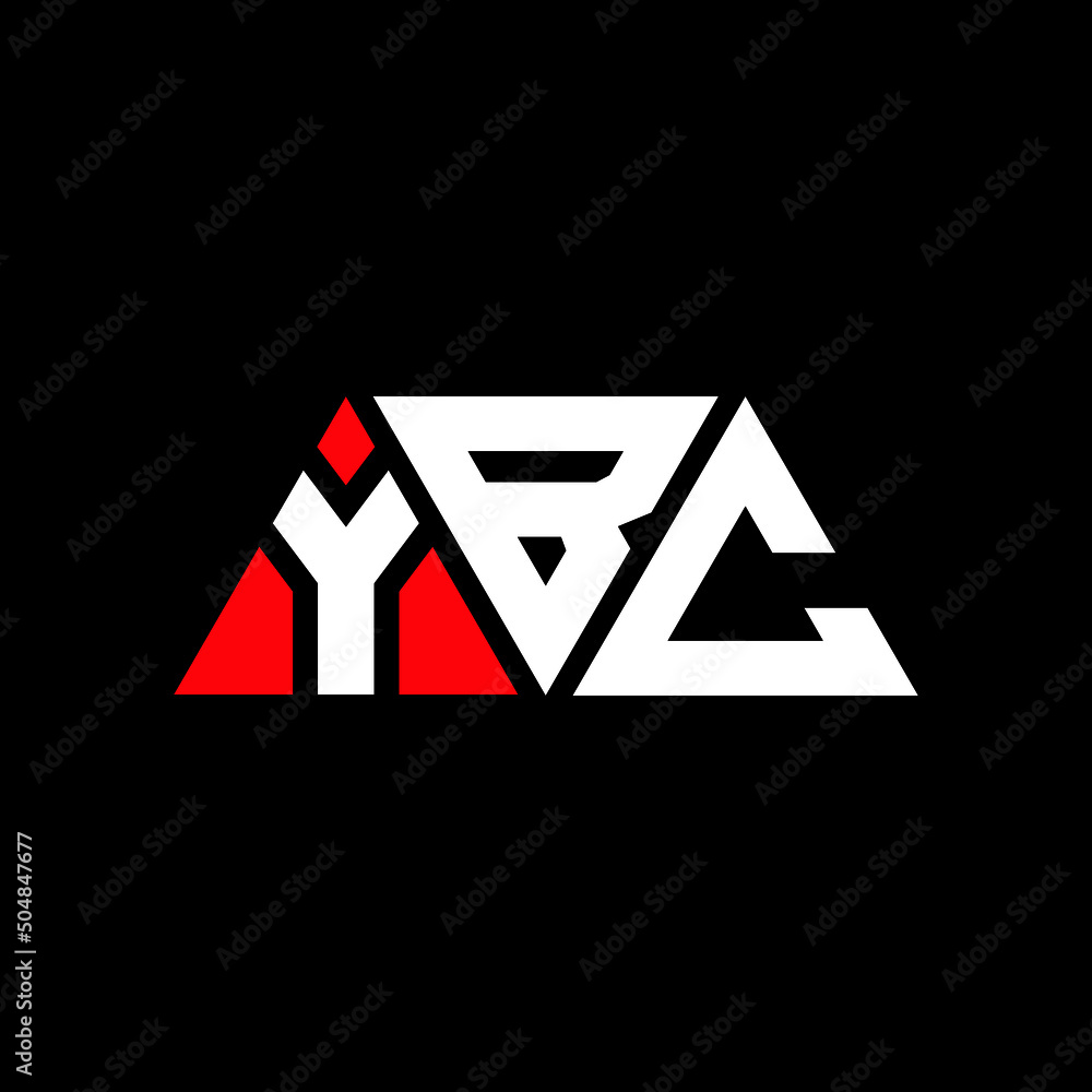 YBC triangle letter logo design with triangle shape. YBC triangle logo ...
