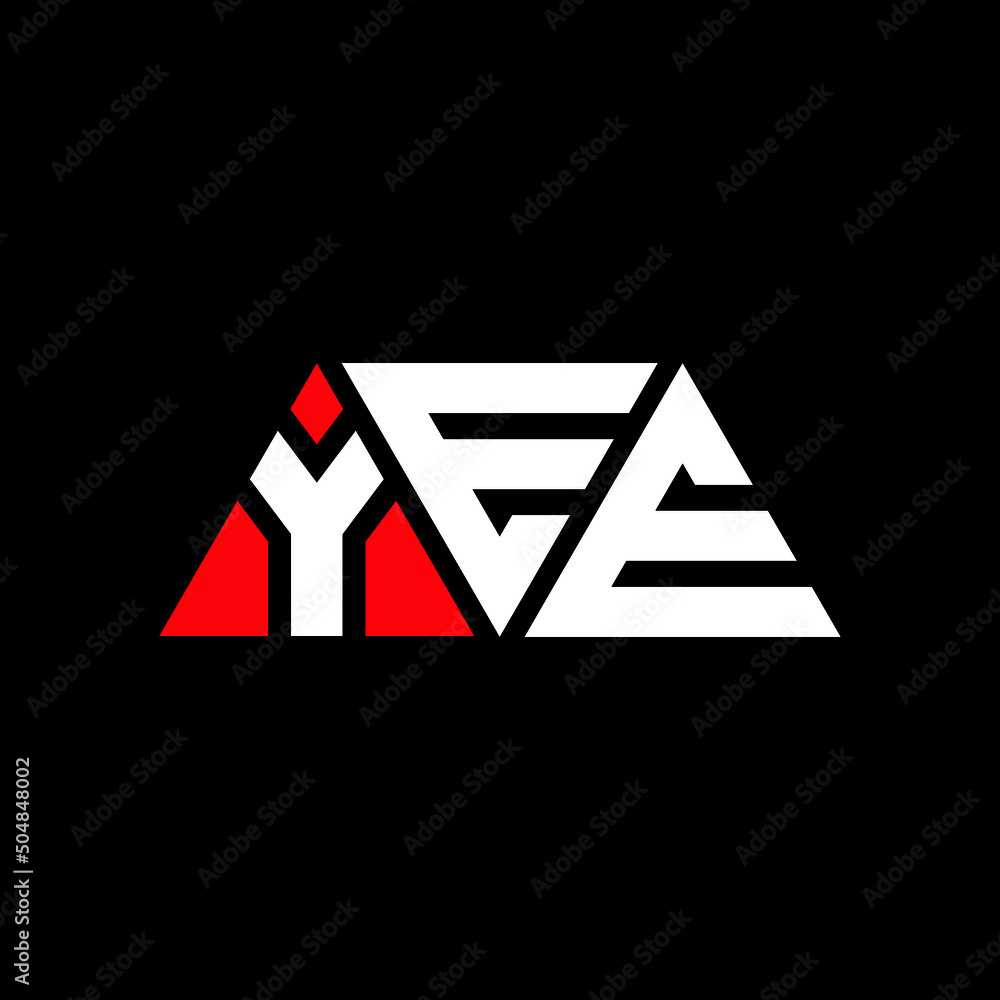 YEE triangle letter logo design with triangle shape. YEE triangle logo ...
