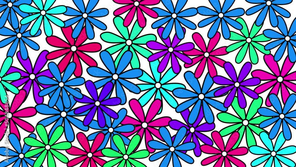 Flower background. Seamless loop animation. Alpha channel, luma matte ...