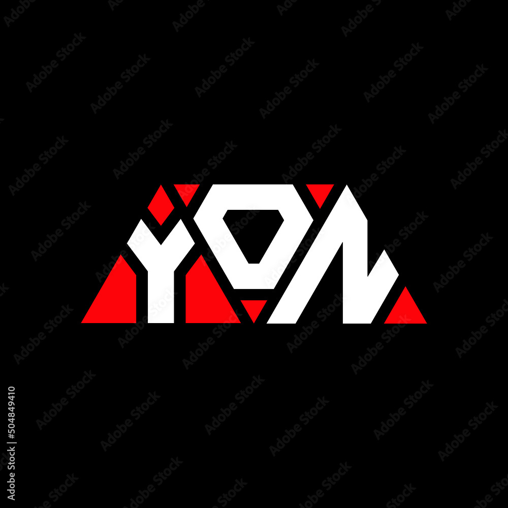 YON triangle letter logo design with triangle shape. YON triangle logo ...
