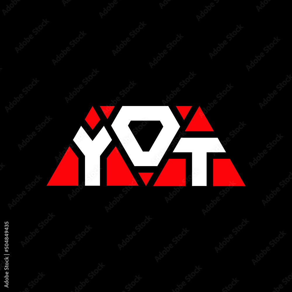 YOT triangle letter logo design with triangle shape. YOT triangle logo ...