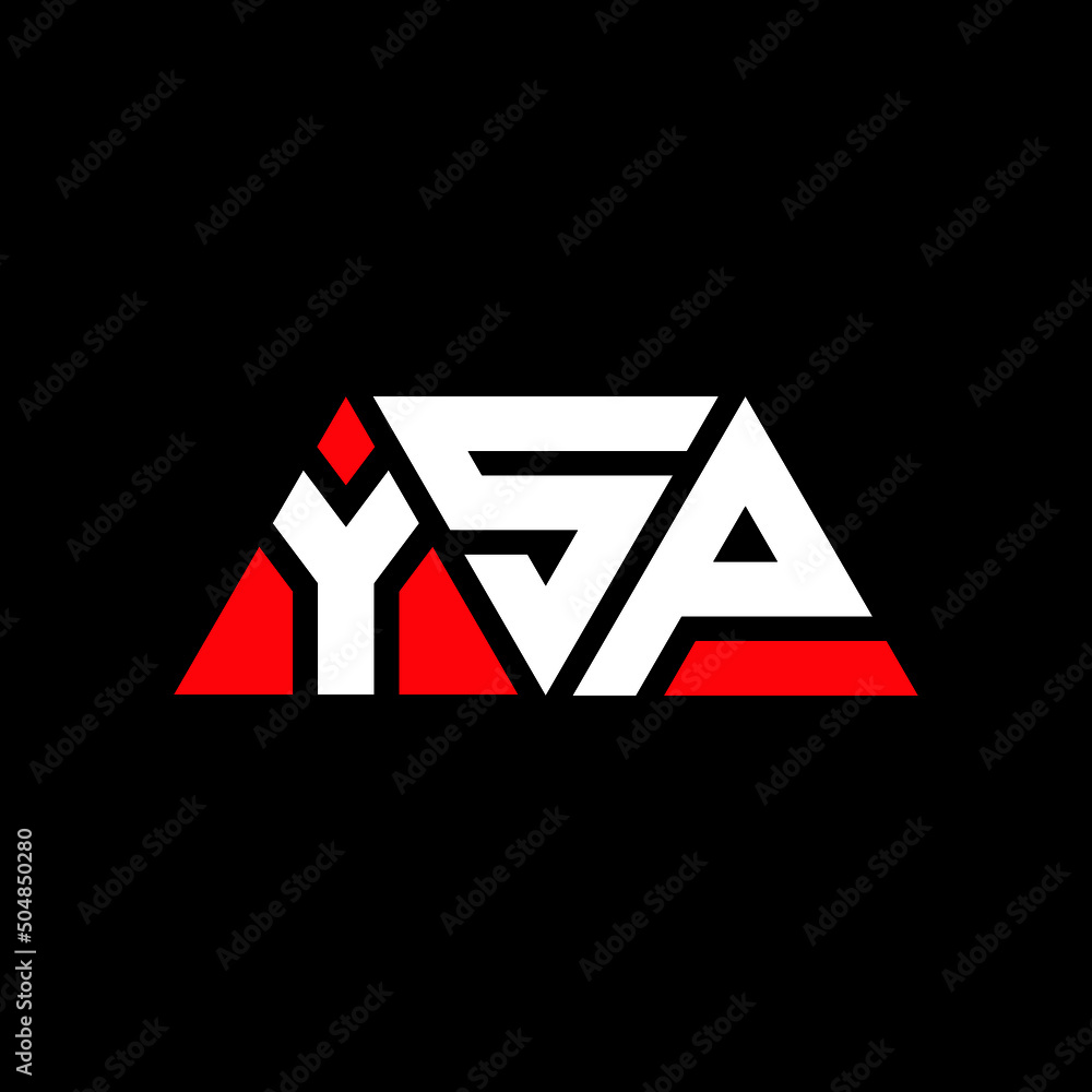 YSP triangle letter logo design with triangle shape. YSP triangle logo ...