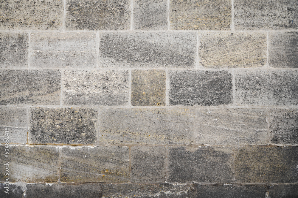 Wall stone grey cinder block brick wall brickwork background breeze ...