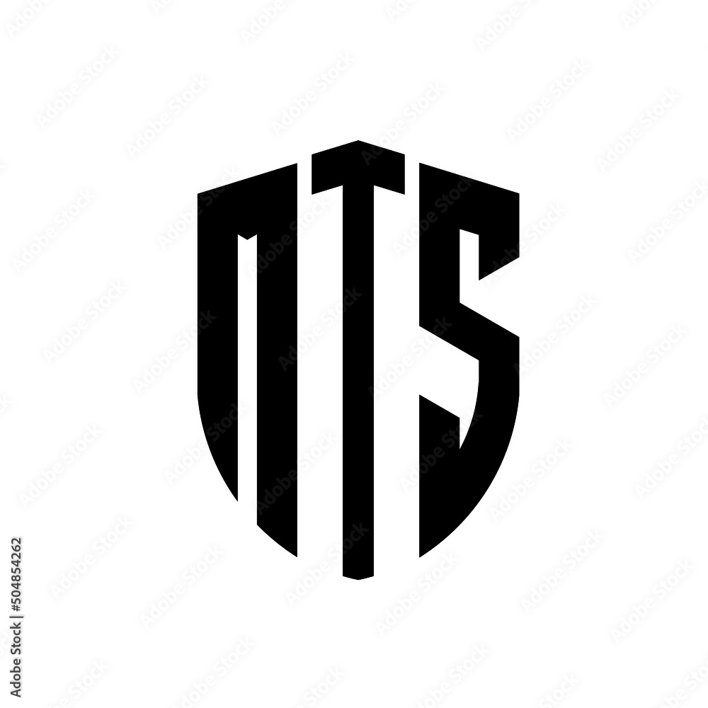 MTS letter logo design. MTS modern letter logo with black background ...