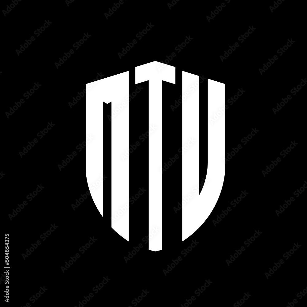 MTU letter logo design. MTU modern letter logo with black background ...