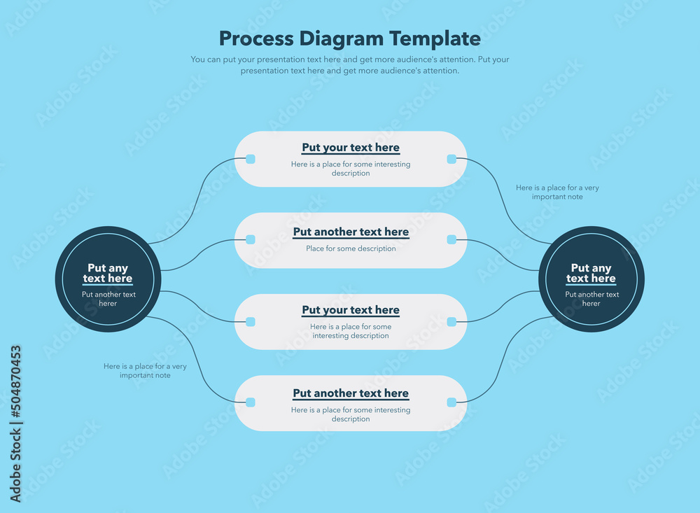 Photo & Art Print Simple business diagram template with four stages ...