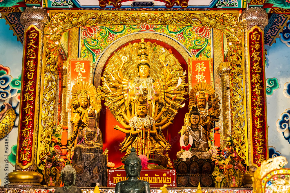 Nakhon Sawan, Thailand - March, 23, 2022 : Shrine Serpent king Chan Sen ...