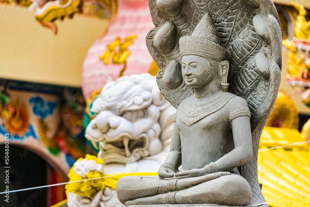 Nakhon Sawan, Thailand - March, 23, 2022 : Shrine Serpent king Chan Sen ...
