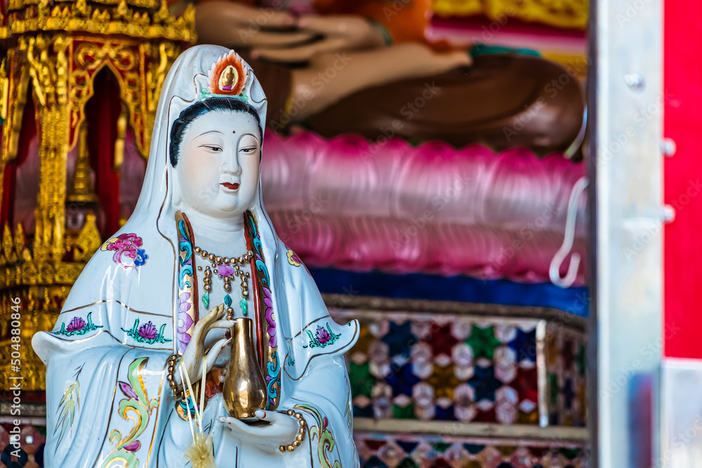 Nakhon Sawan, Thailand - March, 23, 2022 : Shrine Serpent king Chan Sen ...