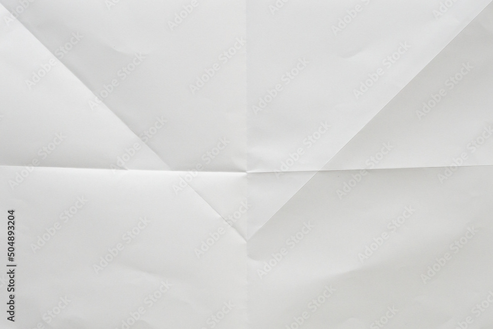 White folded and wrinkled paper texture background Stock Photo | Adobe ...