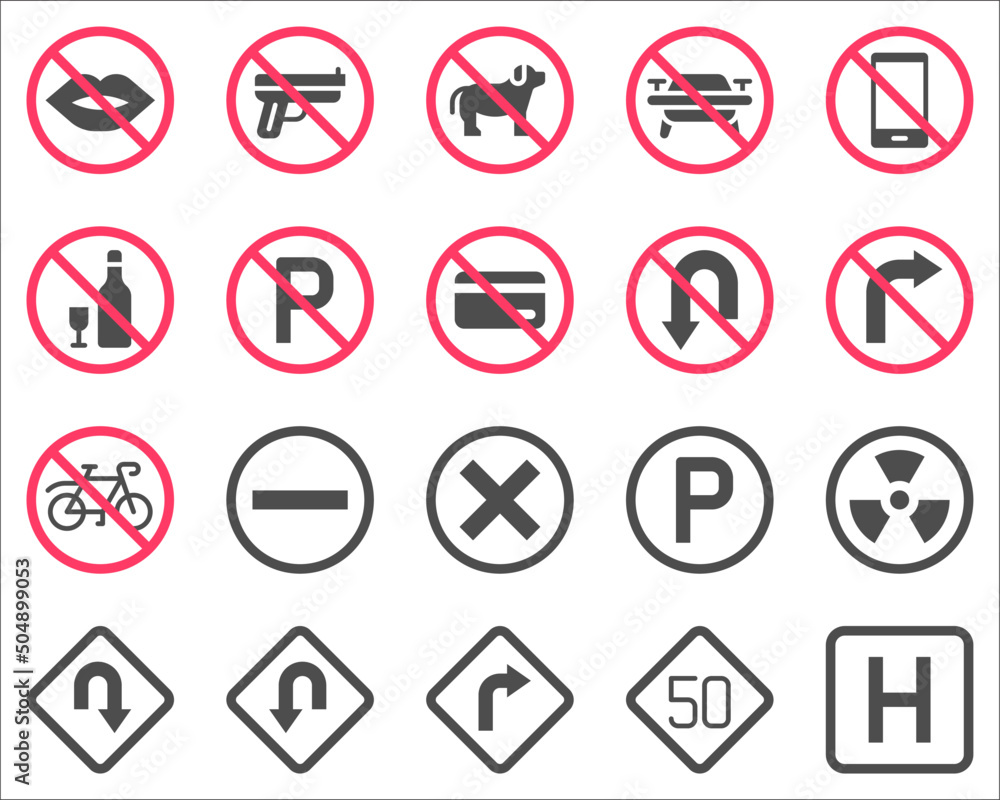 Sign and symbol icon set 2 vector illustration Stock Vector | Adobe Stock