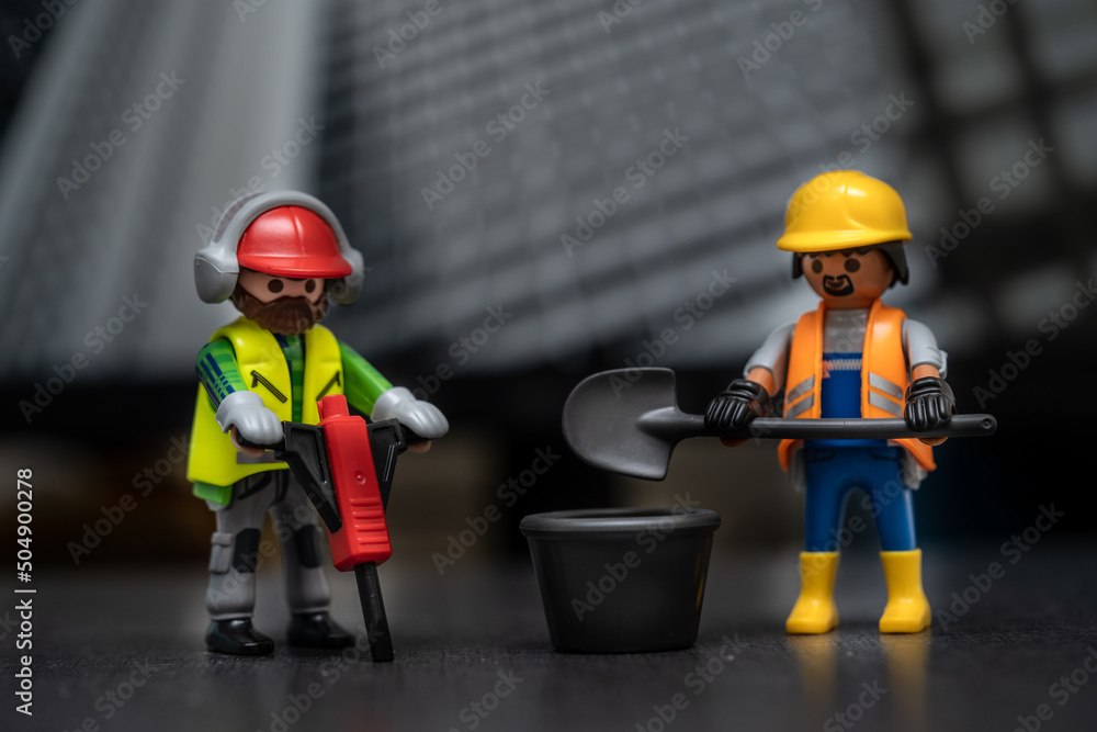 Bangkok, Thailand - May. 15, 2022: Studio shot of Lego construction ...