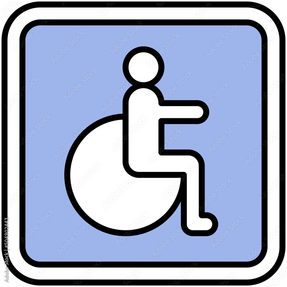 Wheelchair Symbol icon, International Symbol of Access vector ...